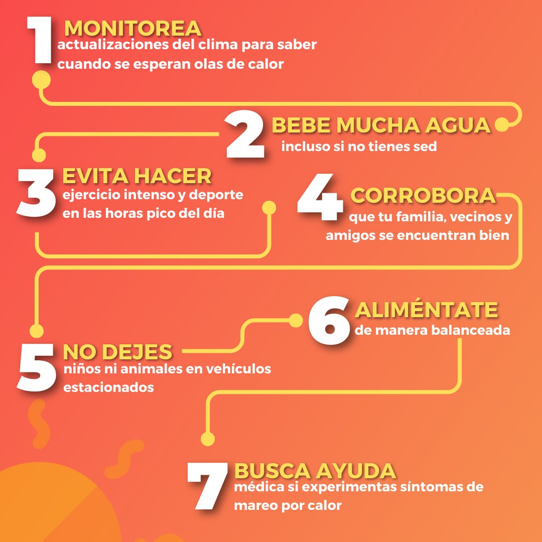 Las 7 recomendaciones que puedes seguir ante la ola de calor que azota al país