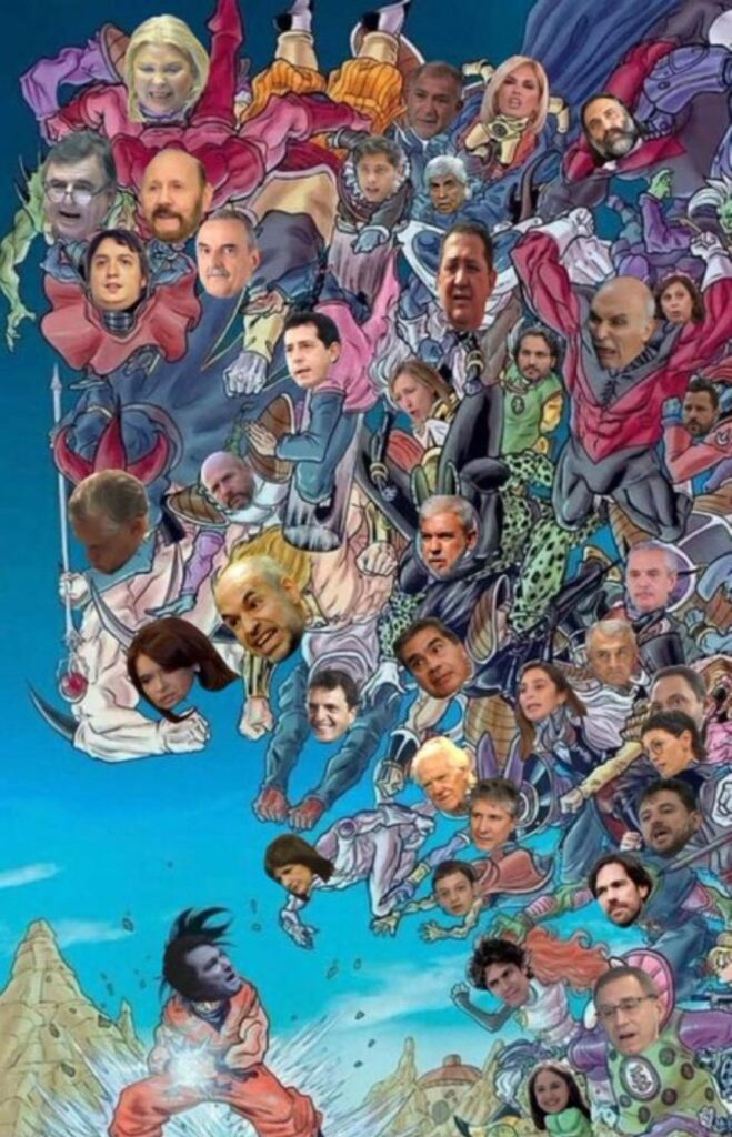El meme viral de Javier Milei y Dragon Ball Z: Goku contra la «casta»