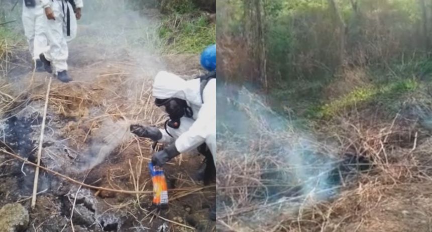 Investigan extraño fenómeno del humo con olor a azufre