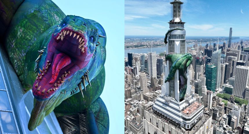Vhagar se "apoderó" del Empire State a propósito de La Casa del Dragón