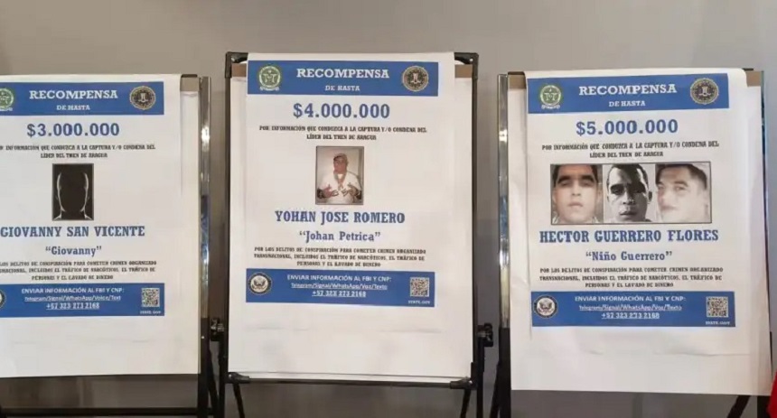 EEUU y Colombia ofrecen hasta $12 millones de recompensa por cabecillas del Tren de Aragua
