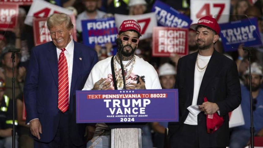 El video viral del reguetonero Anuel AA junto a Donald Trump del que ...