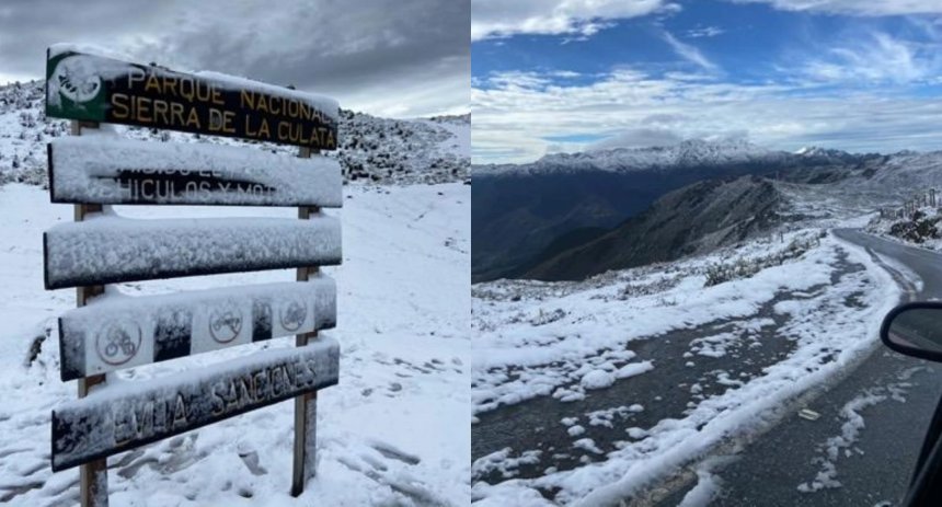 Las espectaculares imágenes de la nevada en Mérida